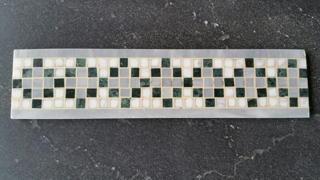 24 Chequered Mosaic tile 305x72mm 9mm - Jotomi Stone